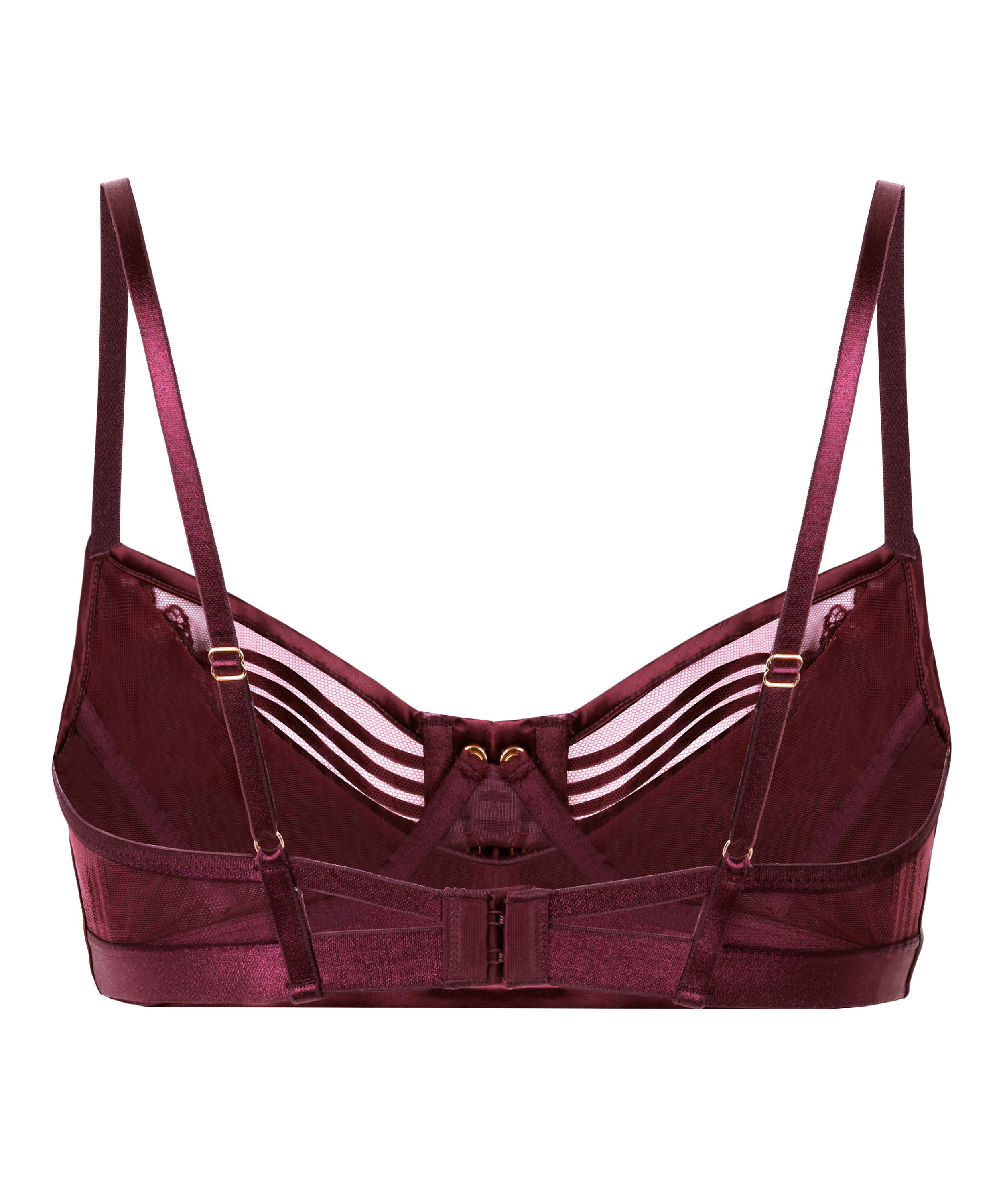 Avela Unwattierter Longline-BH - Rot - Unwattierte BHs - Hunkemöller